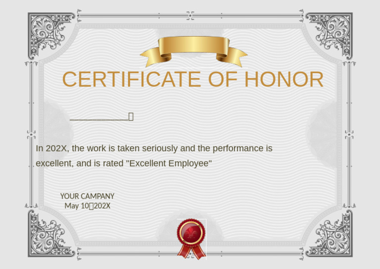 Certificate of Honor-WPS Office | PDF