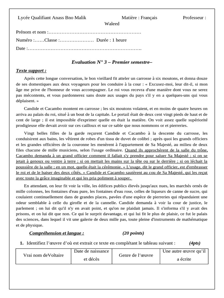 Candide : Chapitre 18, Voyage à la Cour | PDF