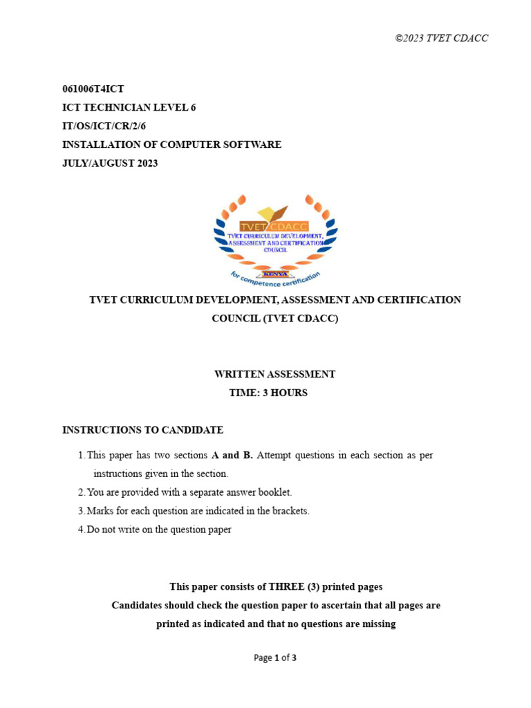 ©2023 Tvet Cdacc | PDF | Operating System | Software