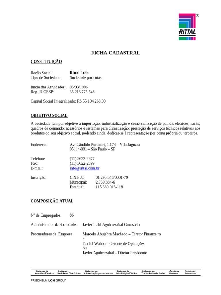 Ficha Cadastral (Referências Comerciais) | PDF | Setor privado | Economias
