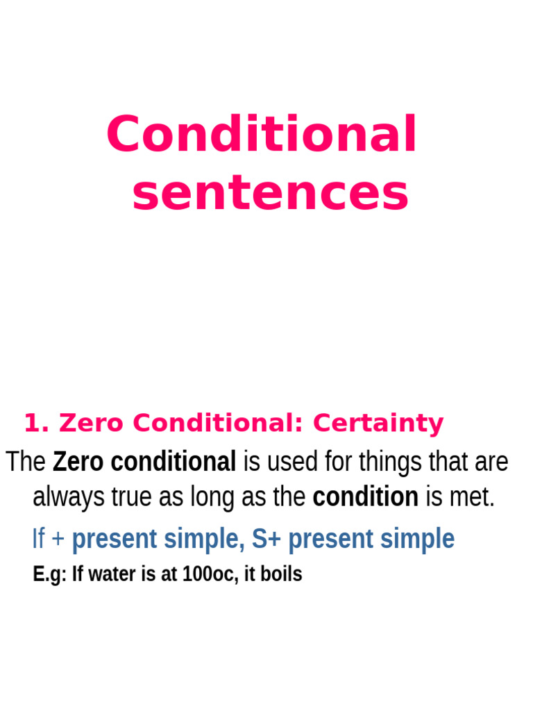 Understanding Conditional Sentences | PDF | Linguistics | Grammar