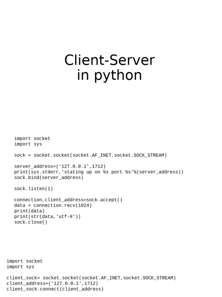 Client Server | PDF