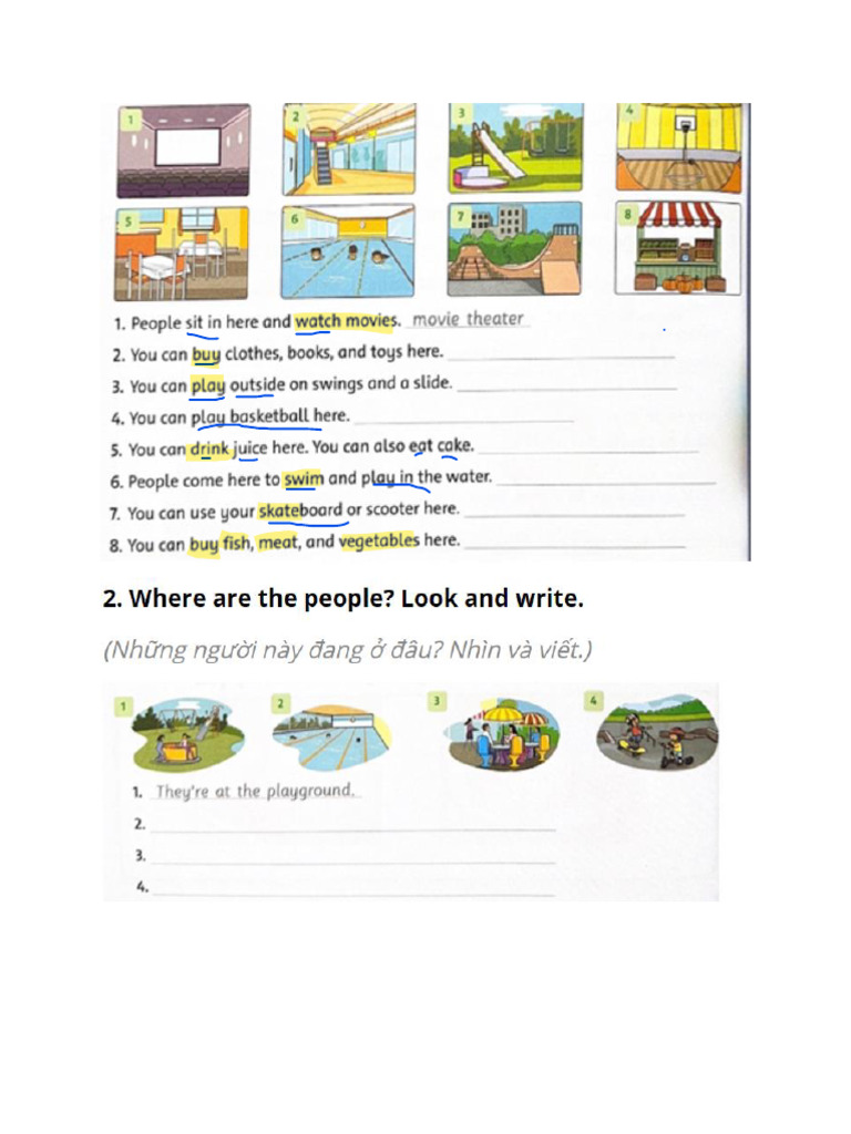 Excercise Unit 2 Places To Go Workbook | PDF