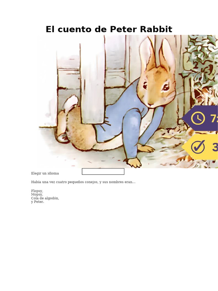 El Cuento de Peter Rabbit | PDF