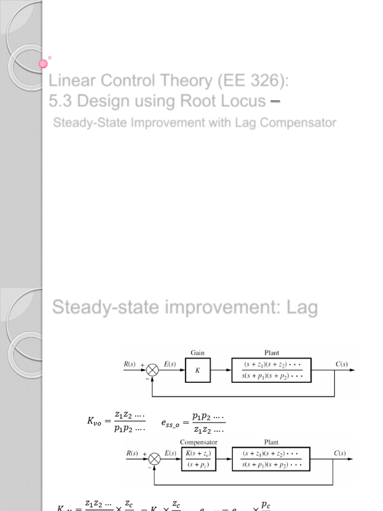 Lag Compensator Design in Control Systems | PDF | Electronics ...