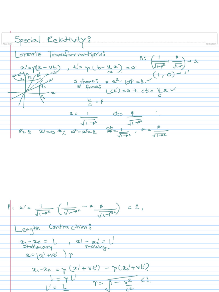 Special Relativity | PDF