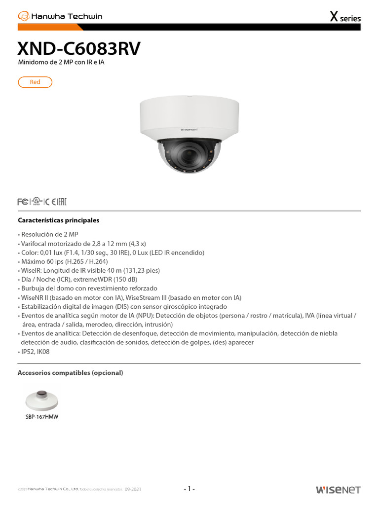 ES-DataSheet XND-C6083RV 211210 | PDF | Protocolos de internet ...