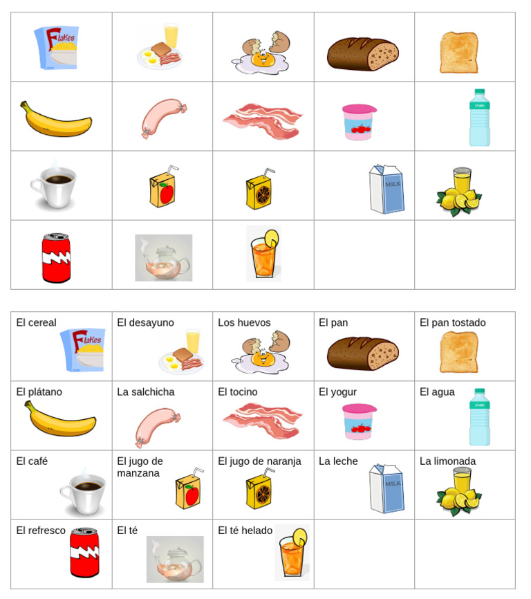 3A Breakfast Foods & Drinks Tear Sheets | PDF