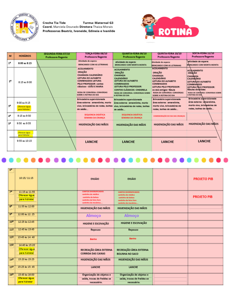 Atividades Semana da Criança na Creche | PDF