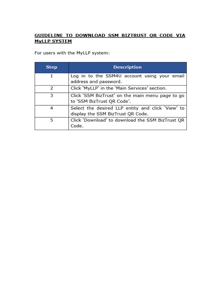 Downloading SSM BizTrust QR Code Guide | PDF | Business | Finance ...