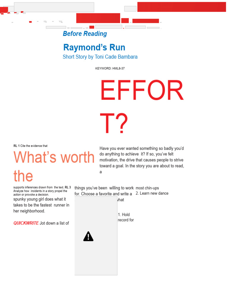 U1 Raymond Run Toni Sekk | PDF | Plot (Narrative)