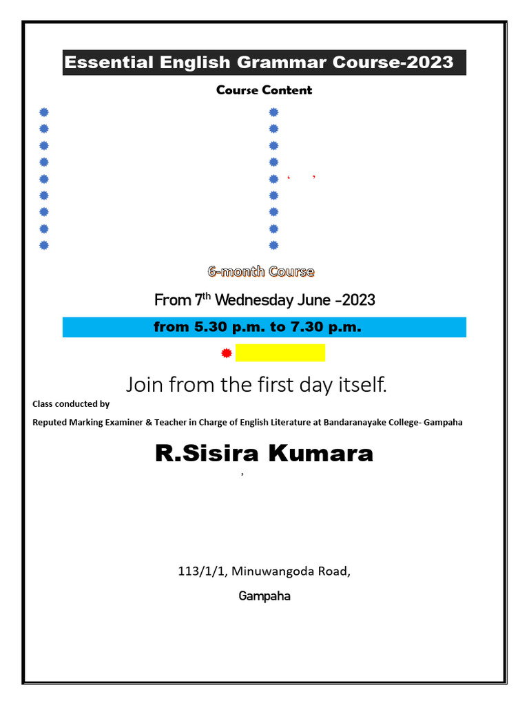 Essential English Grammar Course-2 | PDF