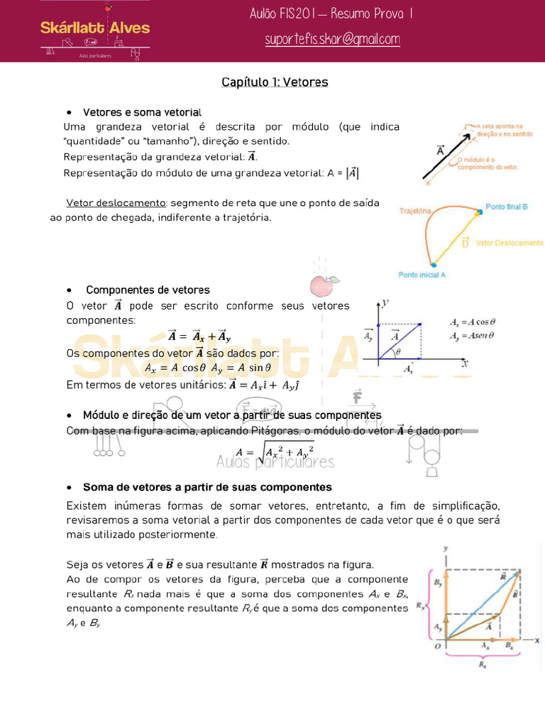 Resumo P1 FIS 201 UFV | PDF