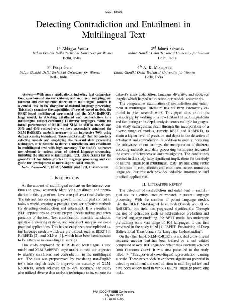 14th ICCCNT 2023 Paper 77 | PDF | Deep Learning | Machine Learning