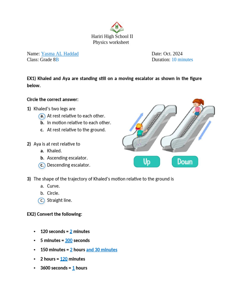 Yasma Al Haddad-Worksheet-Homework | PDF