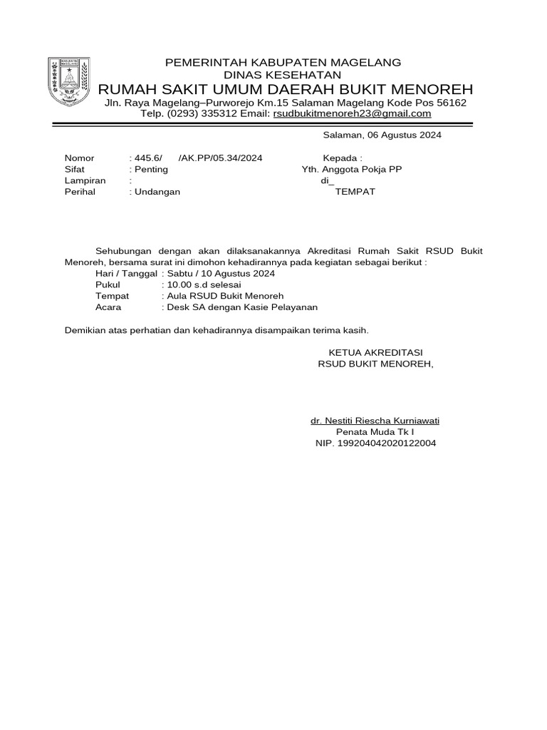 DOKUMEN BUKTI DUKUNG RAPAT 10 Agsts 2024 | PDF