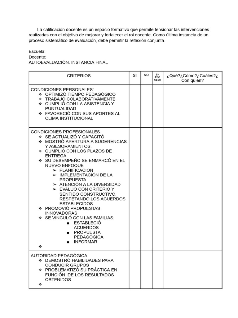 Grilla Evaluacion | PDF | Evaluación | Aprendizaje