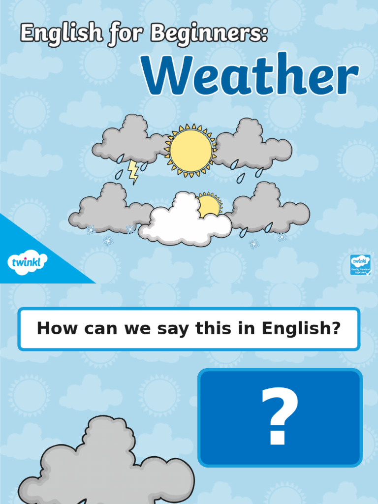 Weather Vocabulary for Kids | PDF