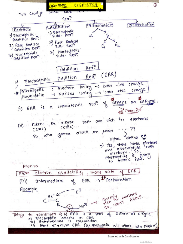 Organic Chemistry Study Notes | PDF