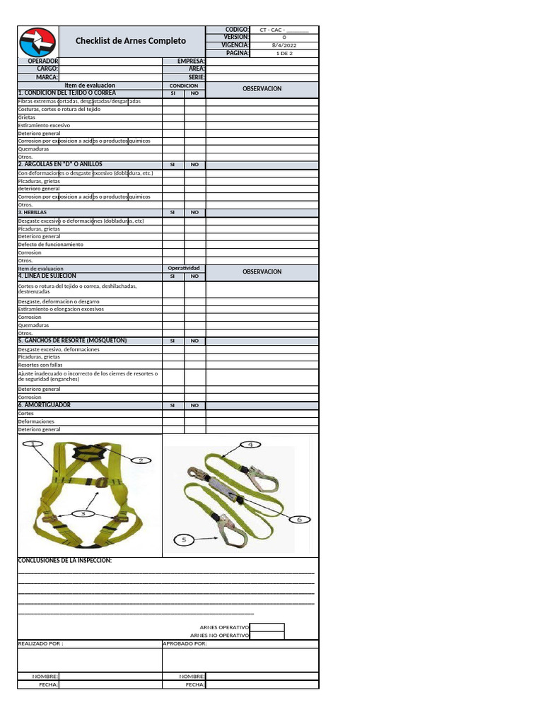 Check List - Arnes Completo | PDF