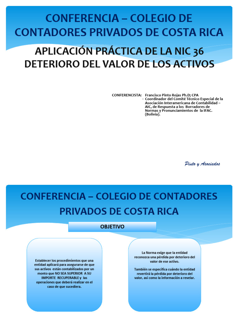 Conferencia Nic 36 | PDF | Contador | Contabilidad