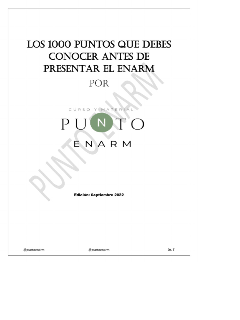 Mil Puntos Enarm PT 1 | PDF