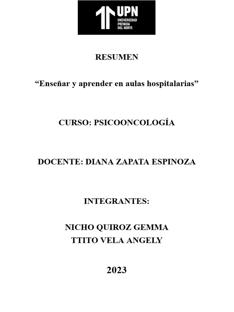 RESUMEN Psico Conc-1 | PDF | Hospital | Pedagogía
