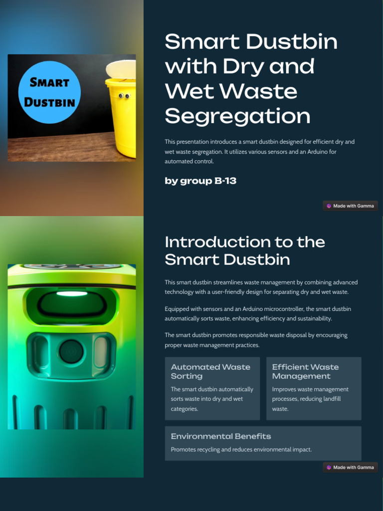 Smart Dustbin With Dry and Wet Waste Segregation PDF | PDF | Waste ...