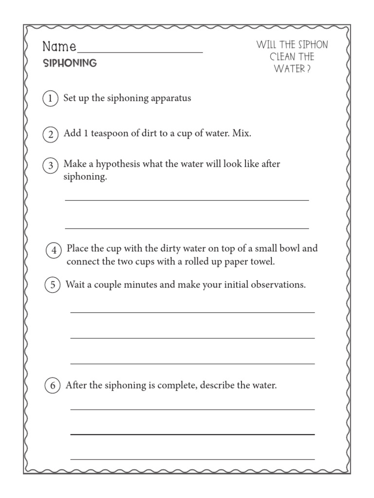 Siphoning Experiment Pages For Packet | PDF