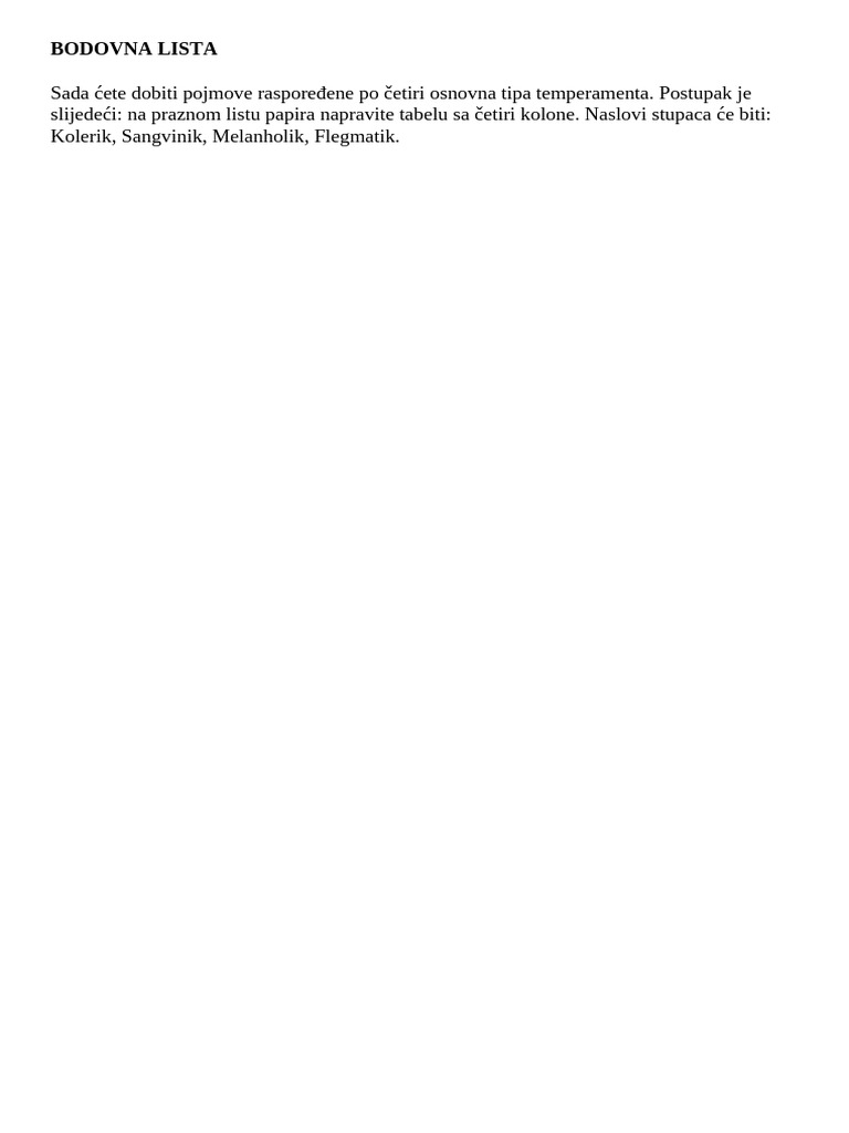 Test Osobnosti - Rezultati | PDF