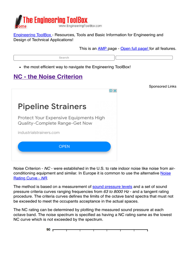 NC - The Noise Criterion | PDF | Noise | Decibel