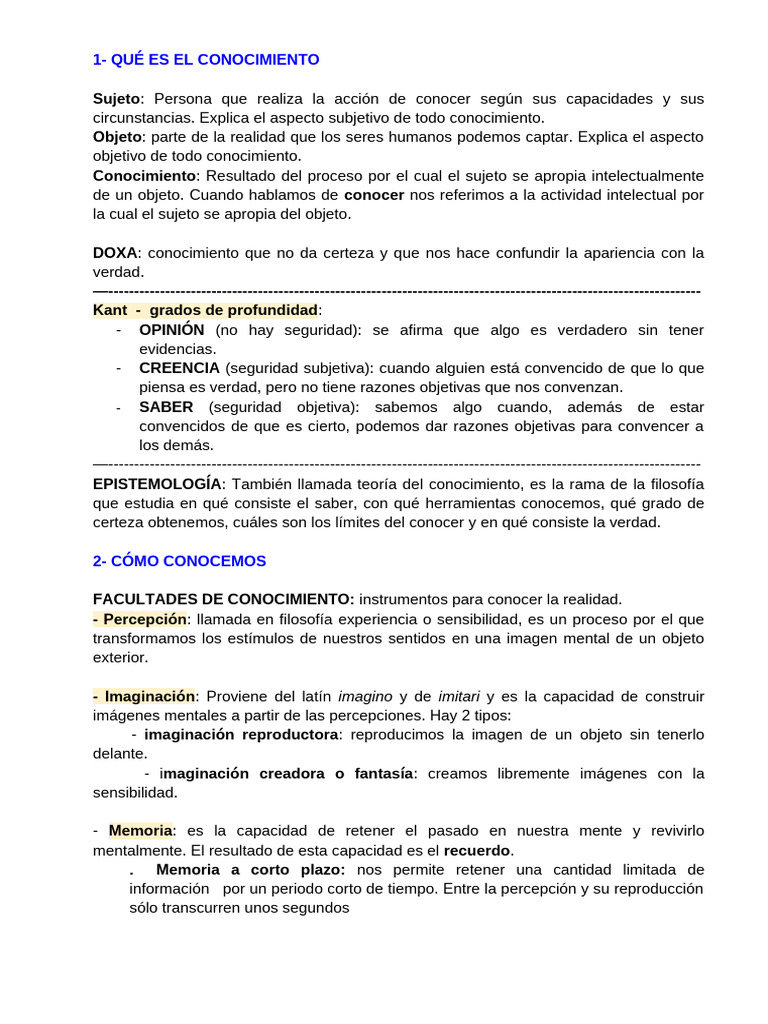 Que Es El Conocimiento | PDF | Verdad | Conocimiento