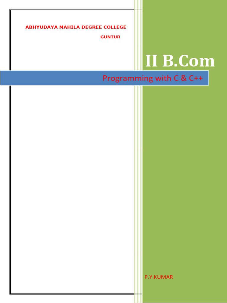 C & C Material 2022 | PDF | Integer (Computer Science) | Data Type