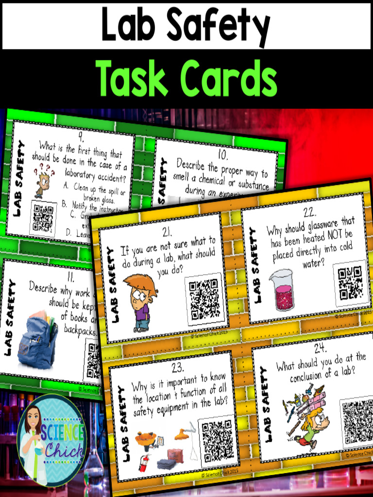 Lab Safety Task Cards for Students | PDF