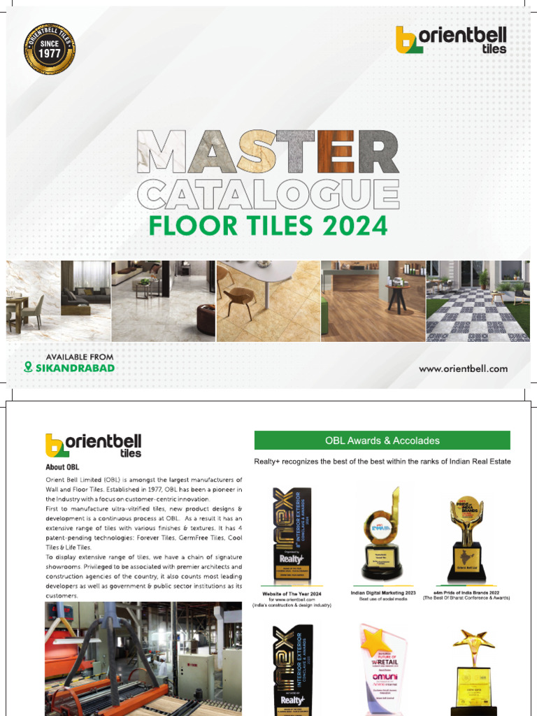 SKD Master Floor Tiles Catalogue 2024 | PDF | Tile | Masonry
