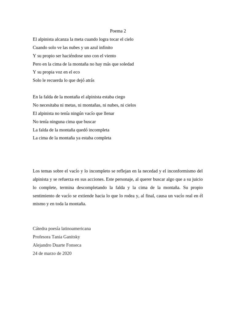 Poema 2 | PDF