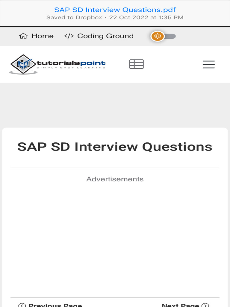 SAP SD Interview Questions | PDF | Logistics | Warehouse