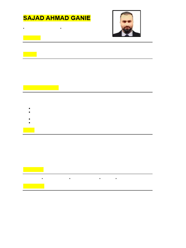 Resume Sajad Org | PDF | Business