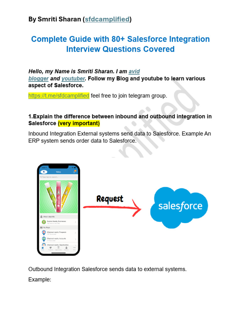 80+ Salesforce Integration Questions Covered | PDF | Soap | Json