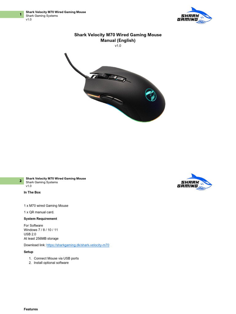 M70-00 Manual v1.0 | PDF | Computing