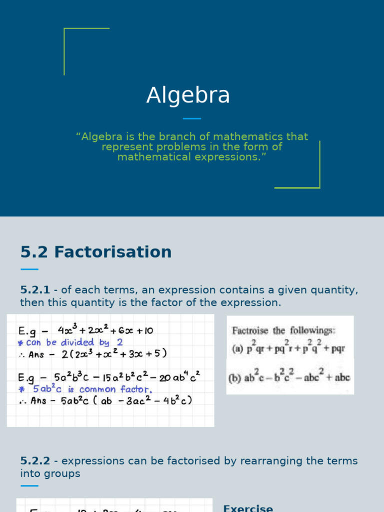 Algebra | PDF