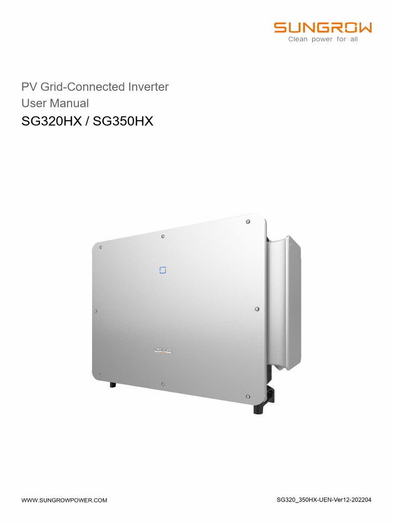 Inverter - SG320 - 350HX User Manual | PDF | Power Inverter | Direct ...