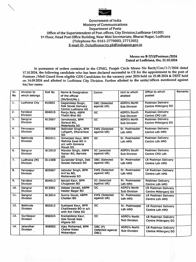 Appointment Memo | PDF