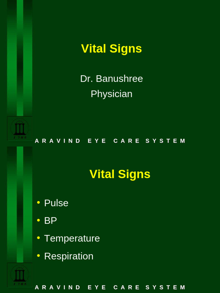 Vital Signs | PDF | Pulse | Blood Pressure