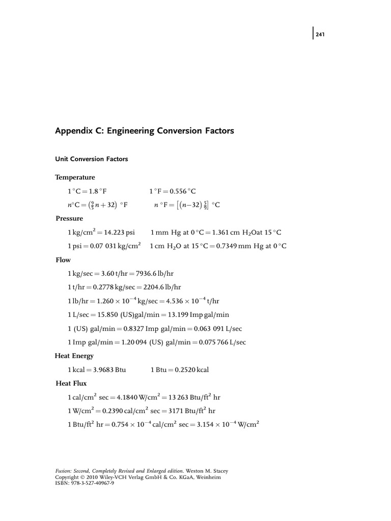 Conversion Factors | PDF