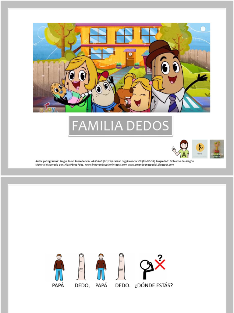 Canción de la Familia Dedo | PDF