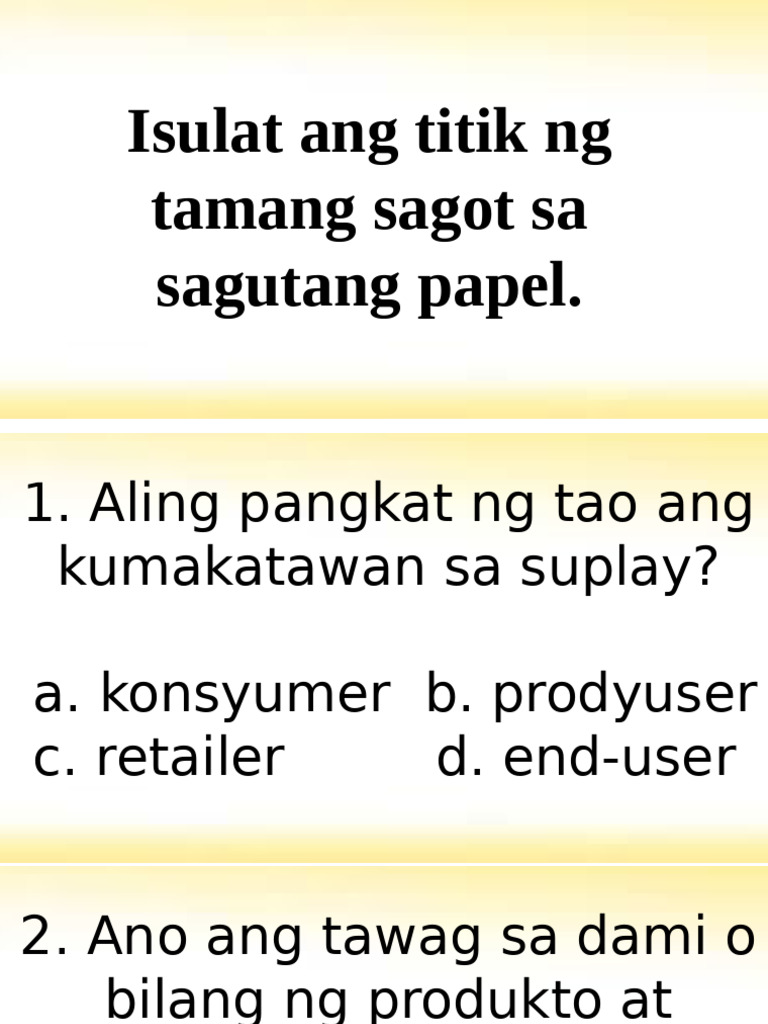 Interaksyon NG Demand at Suplay 1-15 | PDF
