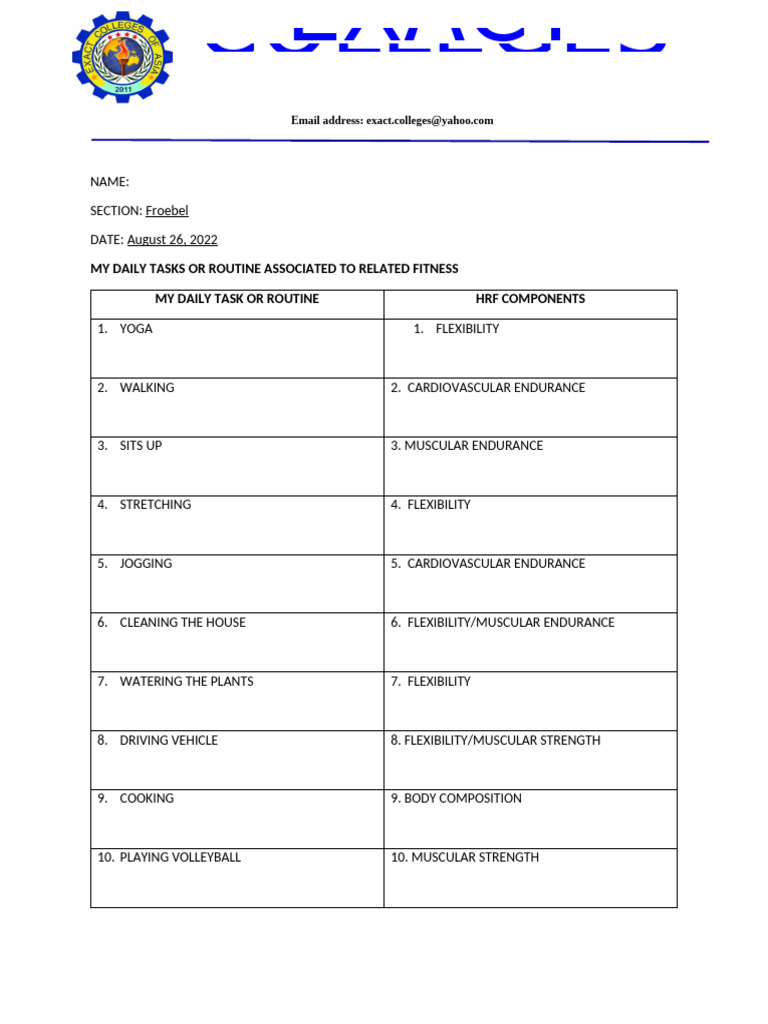 P E - Activity-1 | PDF