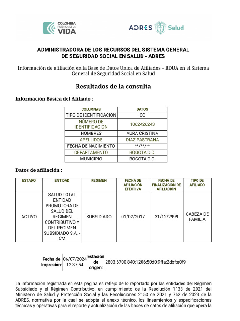 Resultados de La Consulta: Administradora de Los Recursos Del Sistema ...