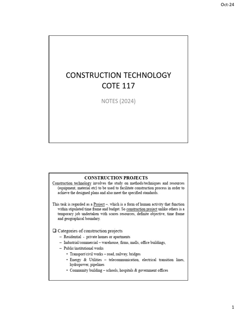 Overview of Construction Technology Roles | PDF | Architect | General ...